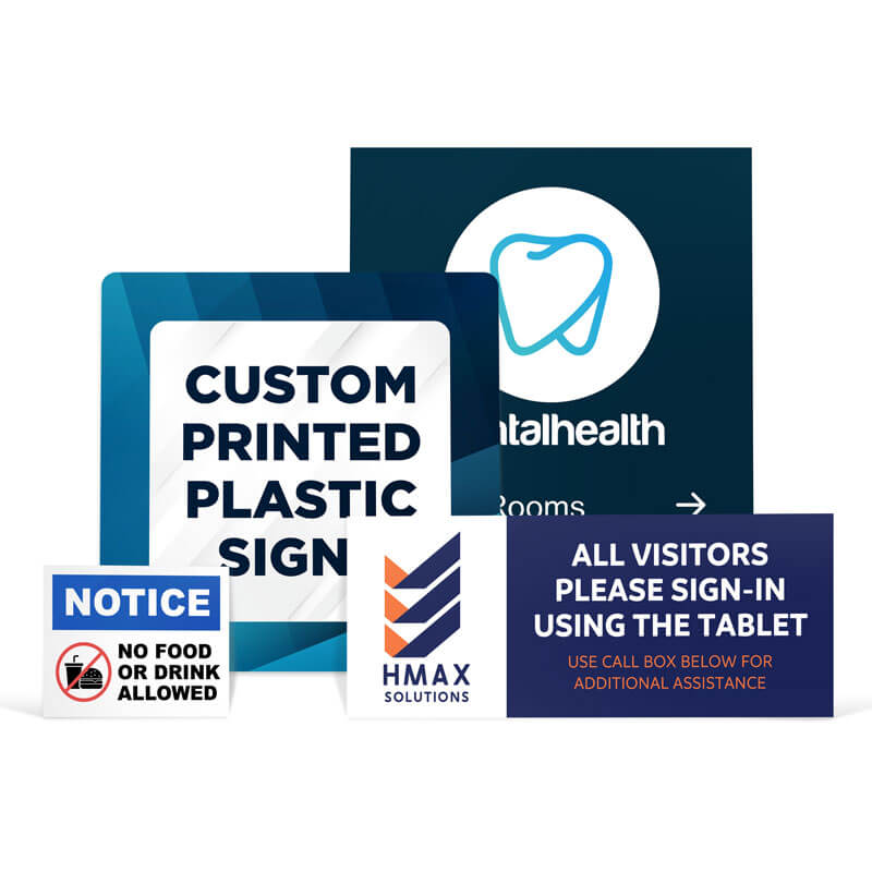 Full-Color 1x2 Custom Plastic Sign (Horizontal)