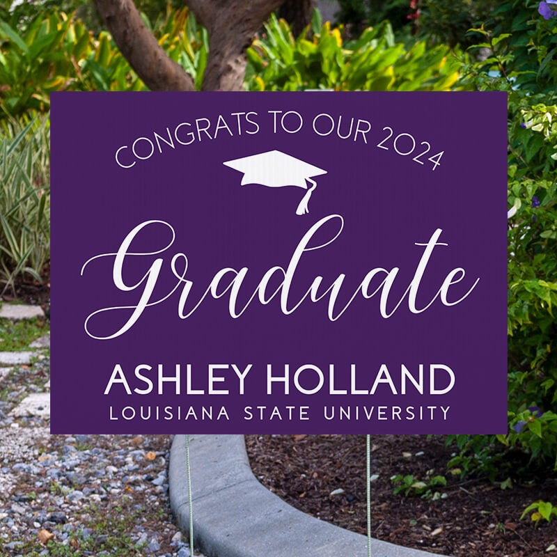 Congrats to Our Graduate Graduation Yard Sign - CustomSigns.com