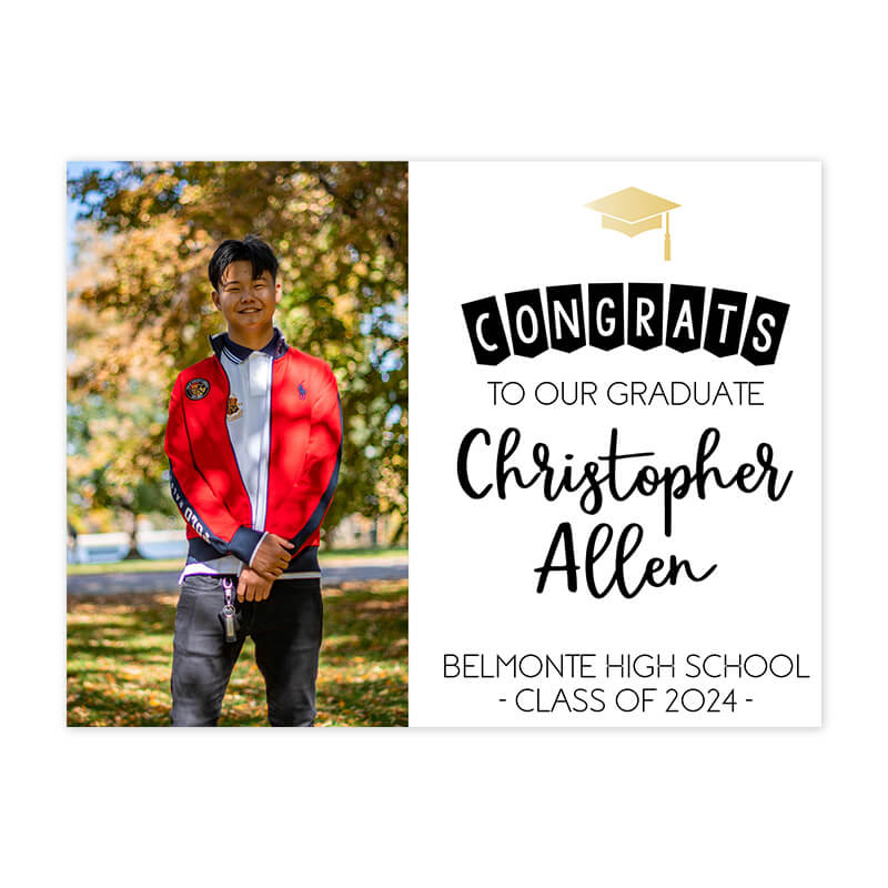 Congrats to Our Graduate | Graduation Yard Sign - CustomSigns.com