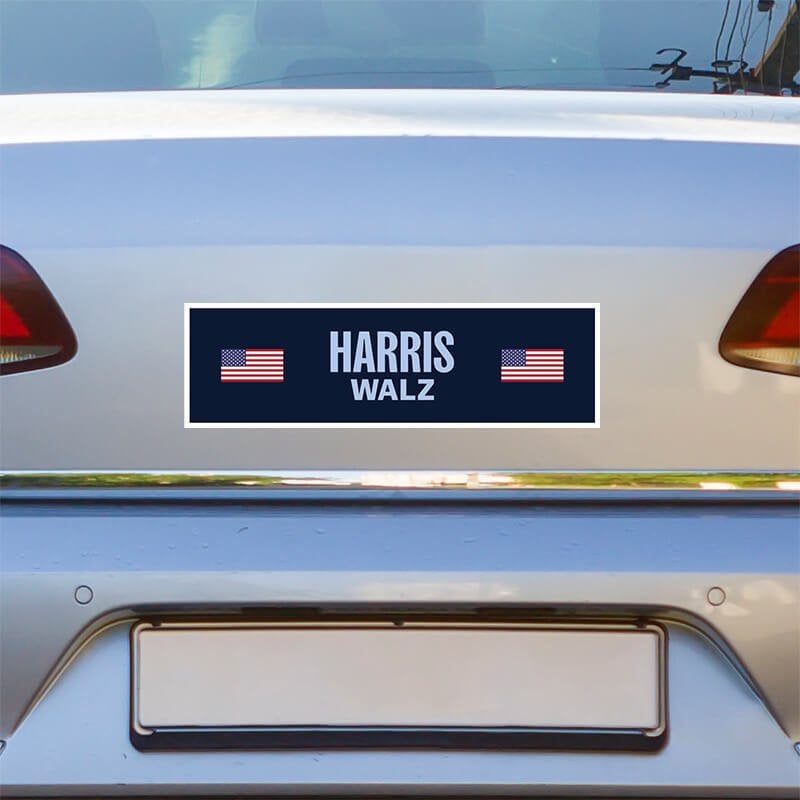 Harris Walz Blue Bumper Sticker - CustomSigns.com