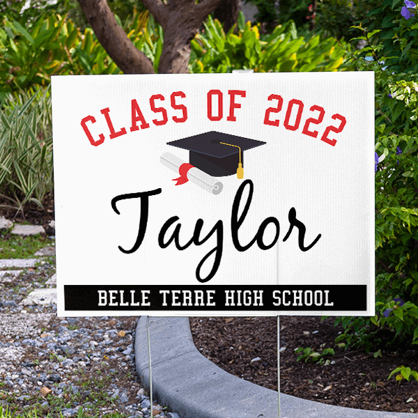 Class Diploma Graduation Yard Sign - CustomSigns.com