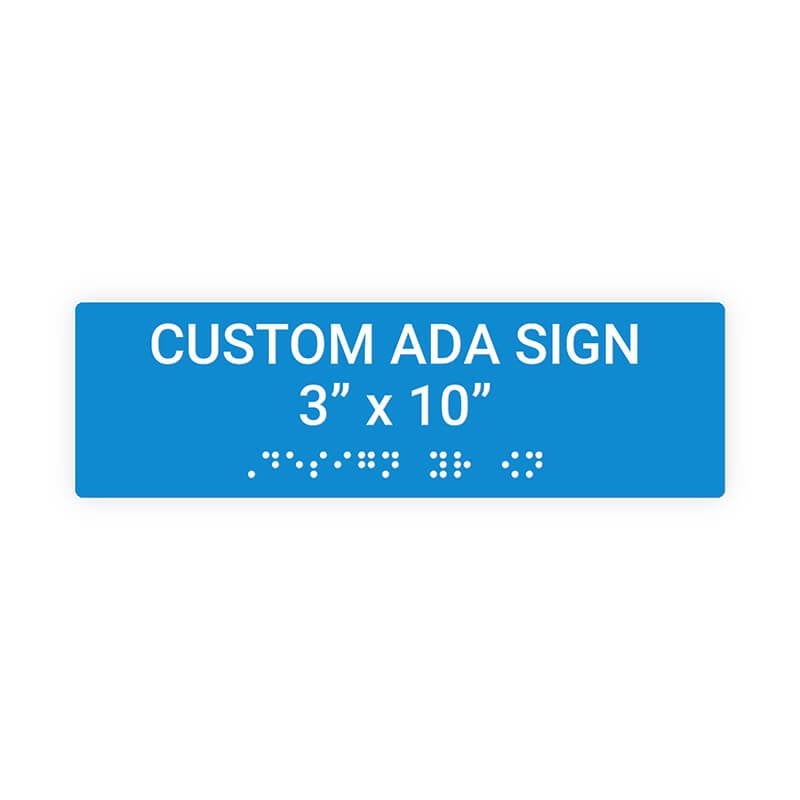 ADA 3" x 10" Horizontal Sign