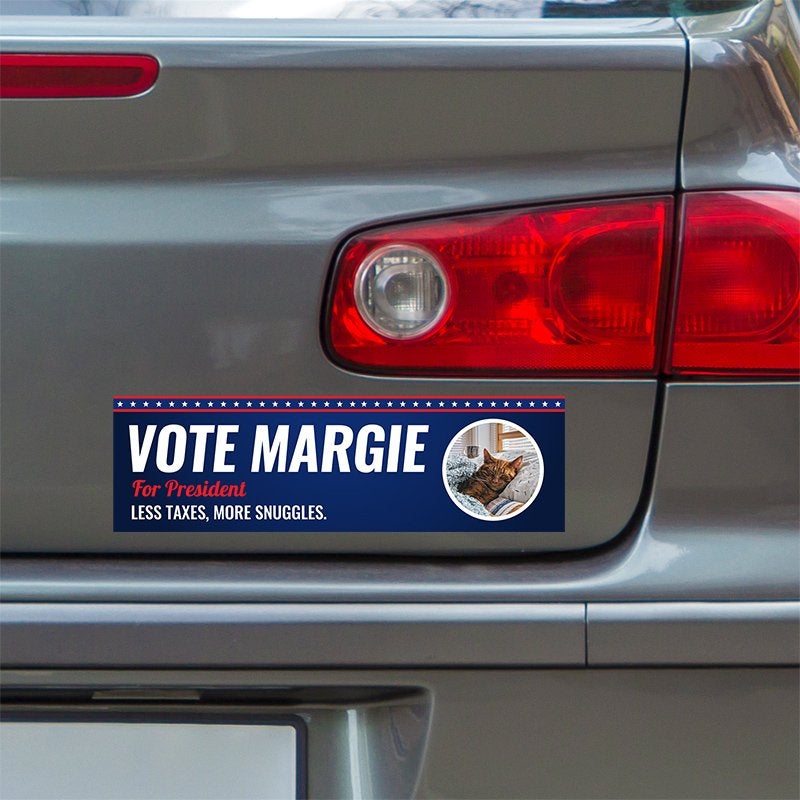 Custom Round Photo Political Bumper Sticker - CustomSigns.com