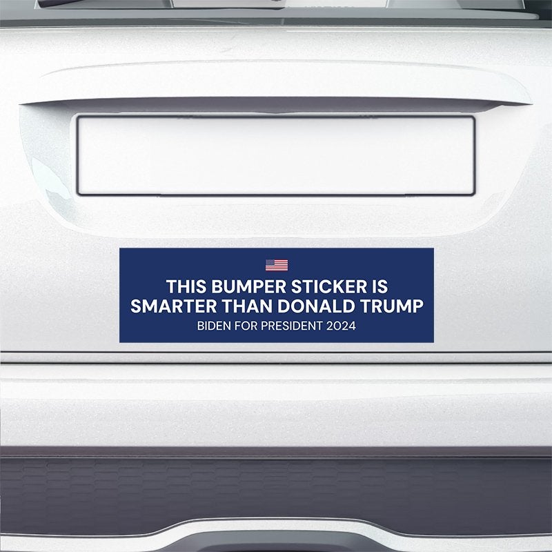 Smarter Than Trump | Funny Political Bumper Sticker - CustomSigns.com