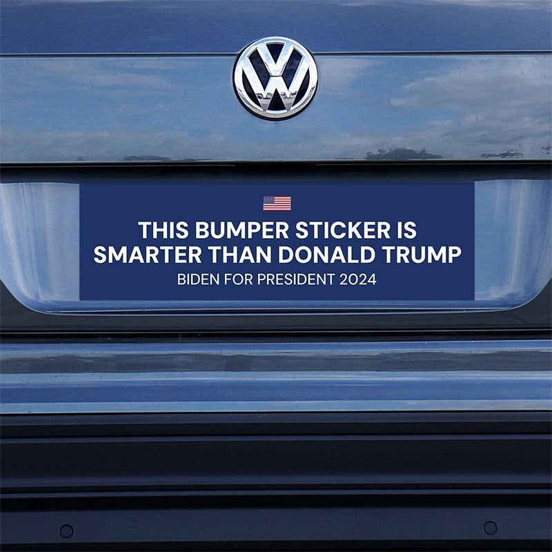 Smarter Than Trump | Funny Political Bumper Sticker - CustomSigns.com