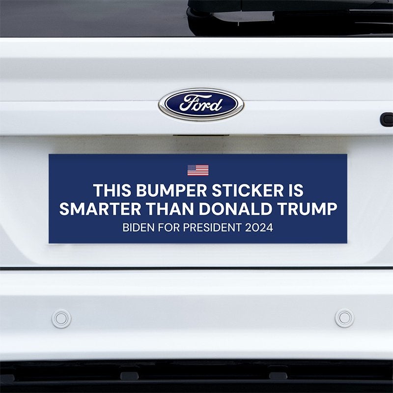 Smarter Than Trump | Funny Political Bumper Sticker - CustomSigns.com