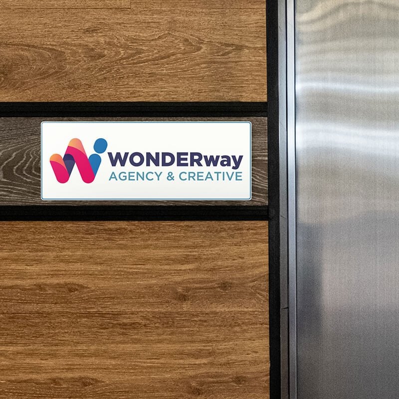 3" x 8" Colored Plastic Sign - Custom Signs