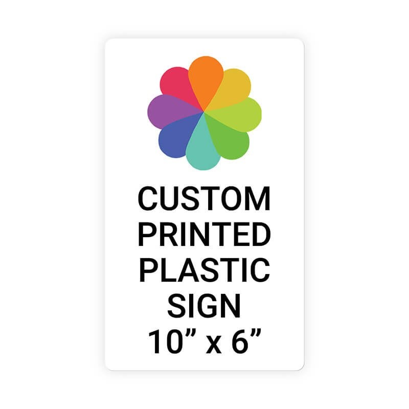 Color 10" x 6" Vertical Sign