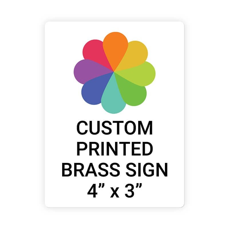 4" x 3" Colored Plastic Sign - Custom Signs