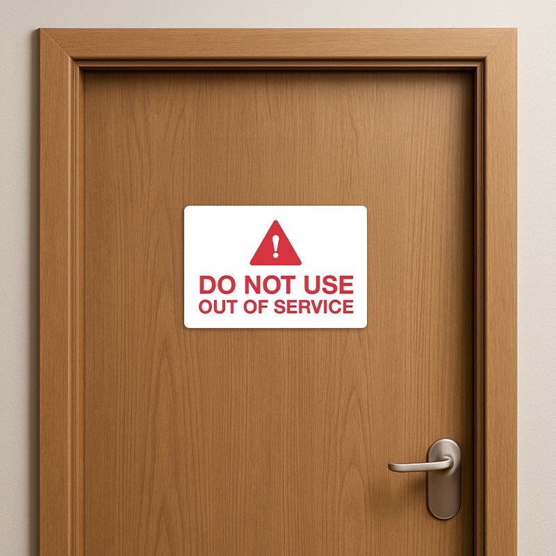 Out of Service Sign with Warning Symbol | Customsigns.com