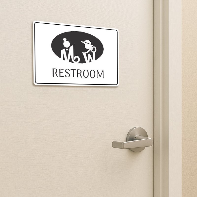 Men and Women Cute Restroom Sign – Stylish Bathroom Signage ...