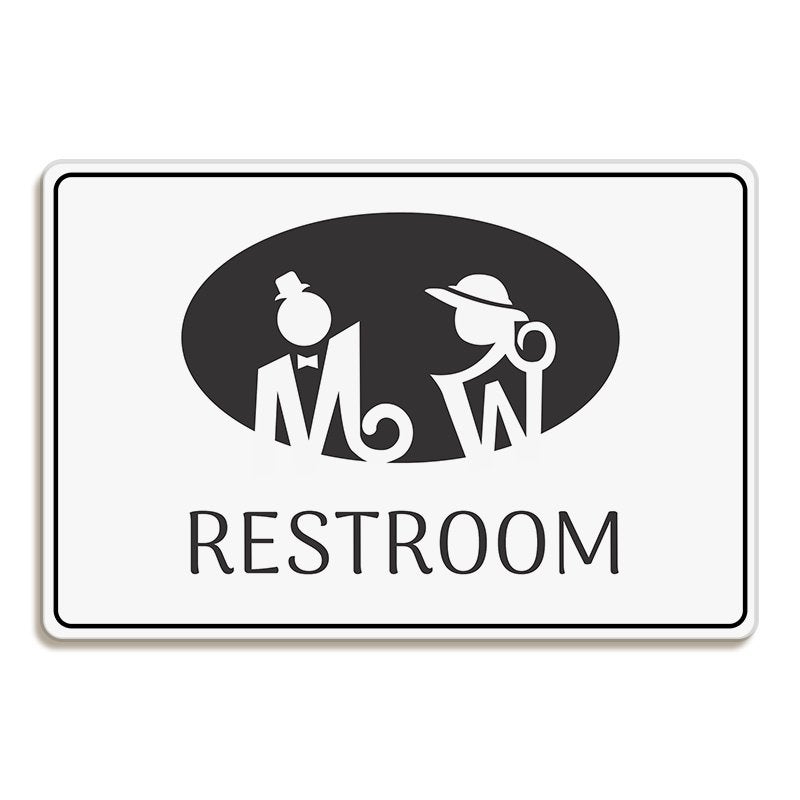 Men and Women Cute Restroom Sign – Stylish Bathroom Signage ...