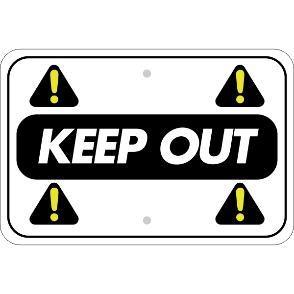 Horizontal Repeated Icon Keep Out Sign - Custom Signs