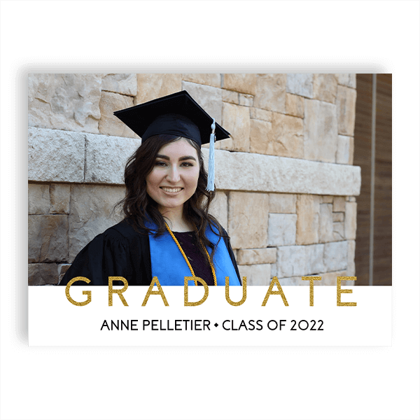 Graduate in Gold Texture Graduation Yard Sign - CustomSigns.com