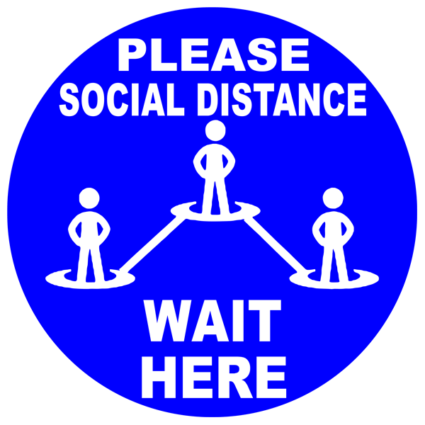 Please Social Distance Floor Decal - CustomSigns.com