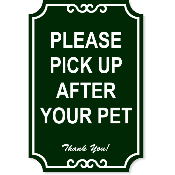 Pick Up Engraved Plastic Sign | 18" x 12" - Customsigns.com