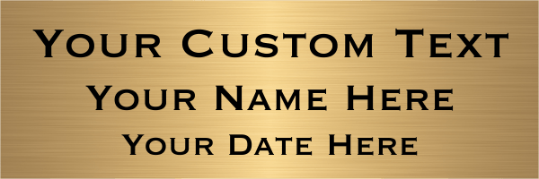 Custom Three Line Brass Plate - Custom Signs