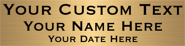 Three Line Custom Brass Plates 2" x 8" - Custom Signs