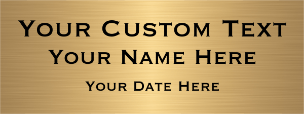 Custom Three Line Brass Plates 3" x 8" - Custom Signs
