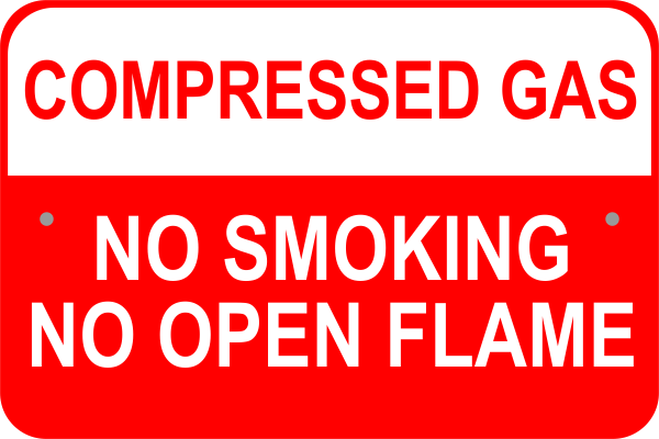Compressed Gas Sign - Custom Signs