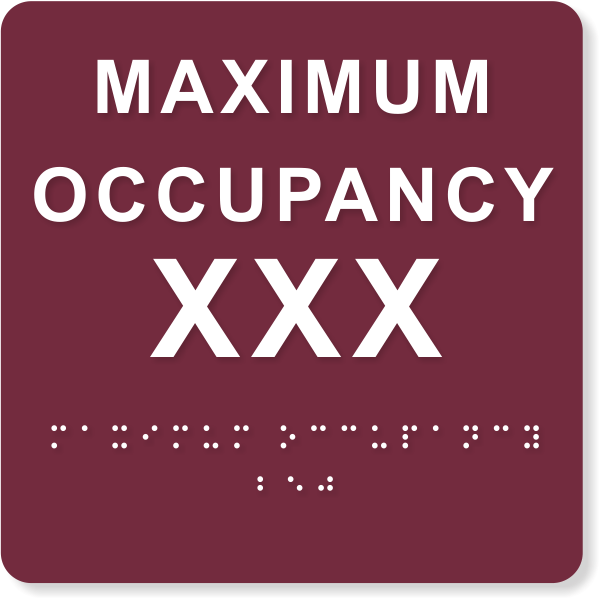 8" x 10" Notice Maximum Occupancy Full Color Sign - CustomSigns.com