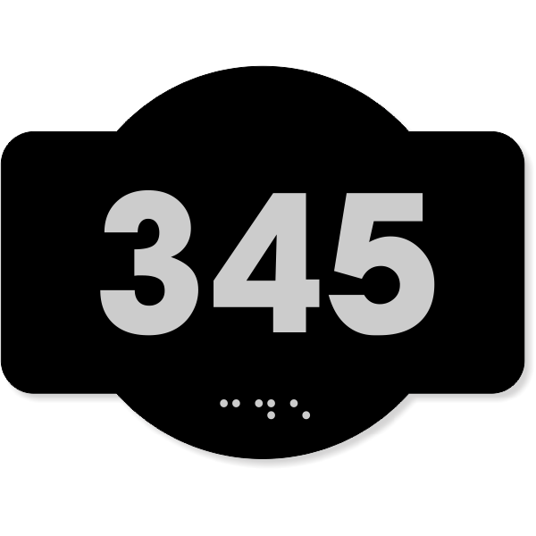 3" x 4" ADA Dome Badge Number Sign