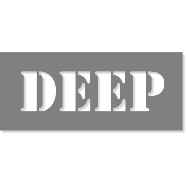 6" x 14" with 3" Letters "Deep" Stencil - CustomSigns.com