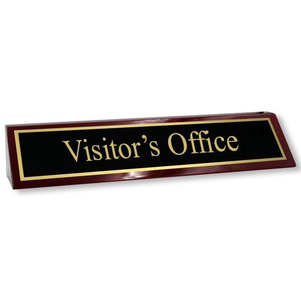 Visitor's Office Wood Desk Block | Customsigns.com
