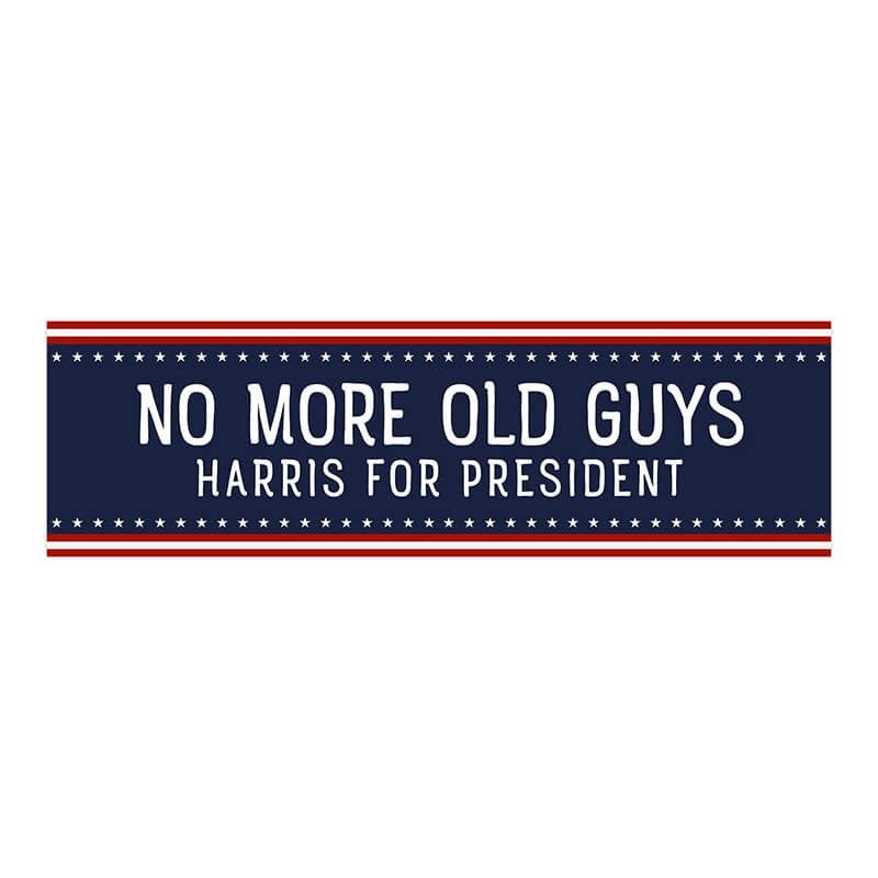 No More Old Guys | Harris Bumper Sticker- CustomSigns.com