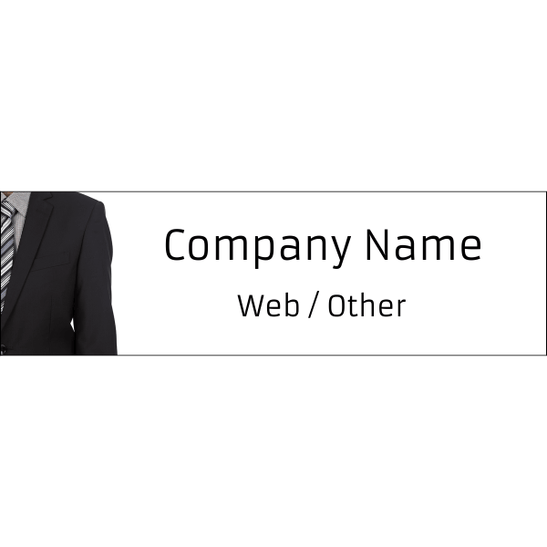 Business Man Suit Bumper Sticker | 3" x 10" | Customsigns.com