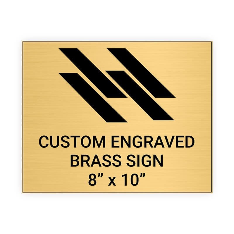 Horizontal Engraved Heavy Brass Signs 8" x 10" | Customsigns.com