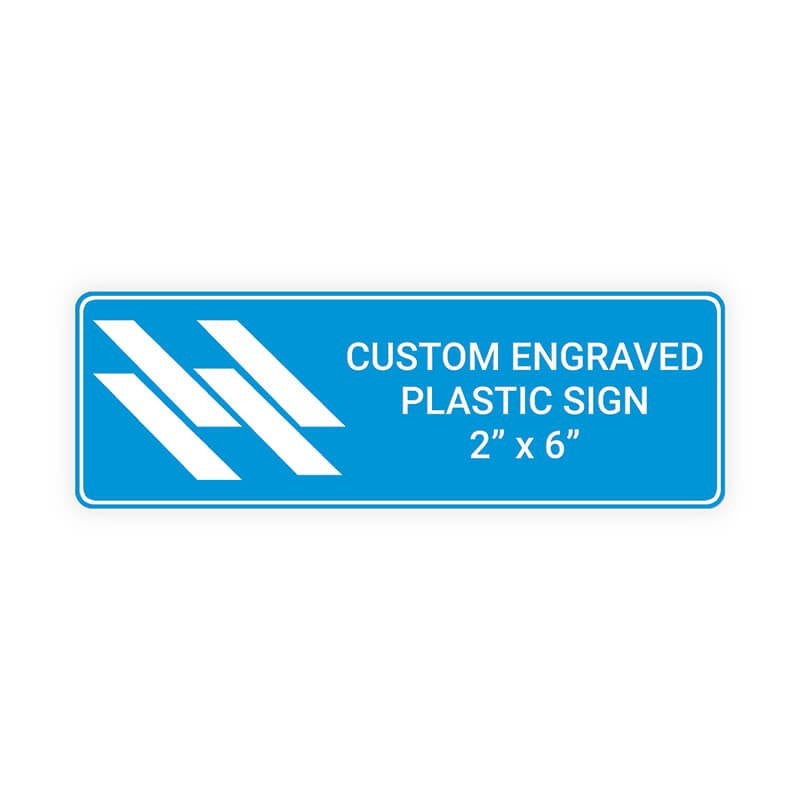 Plastic Engraved Sign Horizontal - 2" x 6"| Customsigns.com