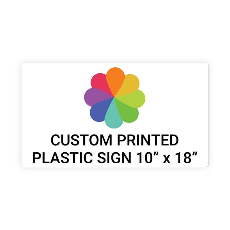 Color 10" x 18" Horizontal Sign