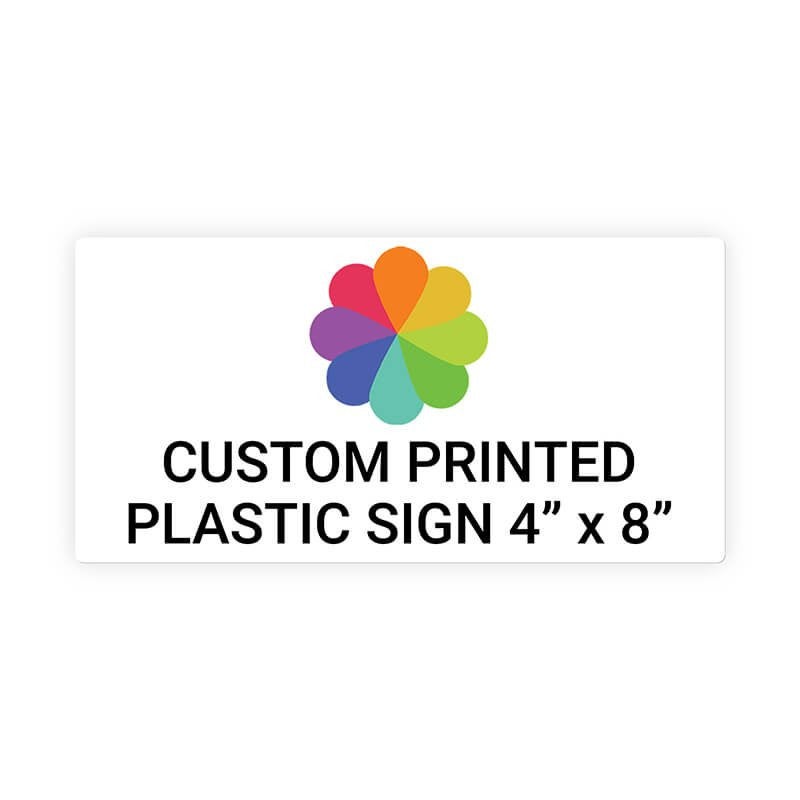 Color 4" x 8" Horizontal Sign