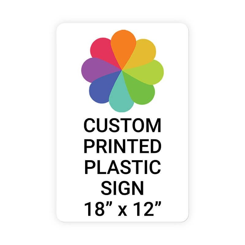 Color 18" x 12" Vertical Sign