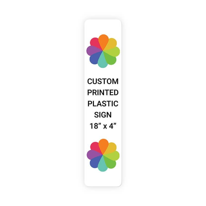 Color 18" x 4" Vertical Sign