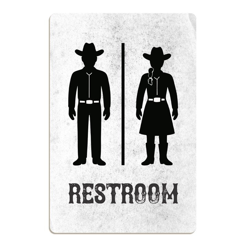 Funny Cowboy Bathroom Sign | Customsigns.com