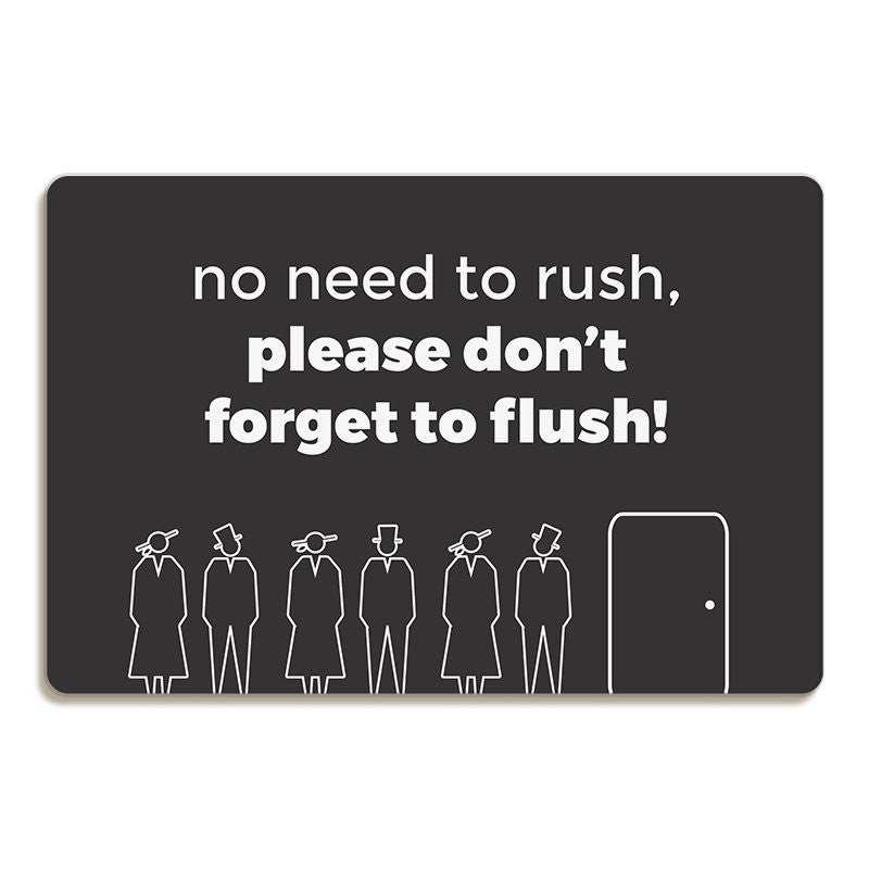 Funny Please Don’t Forget to Flush Bathroom Sign | Customsigns.com