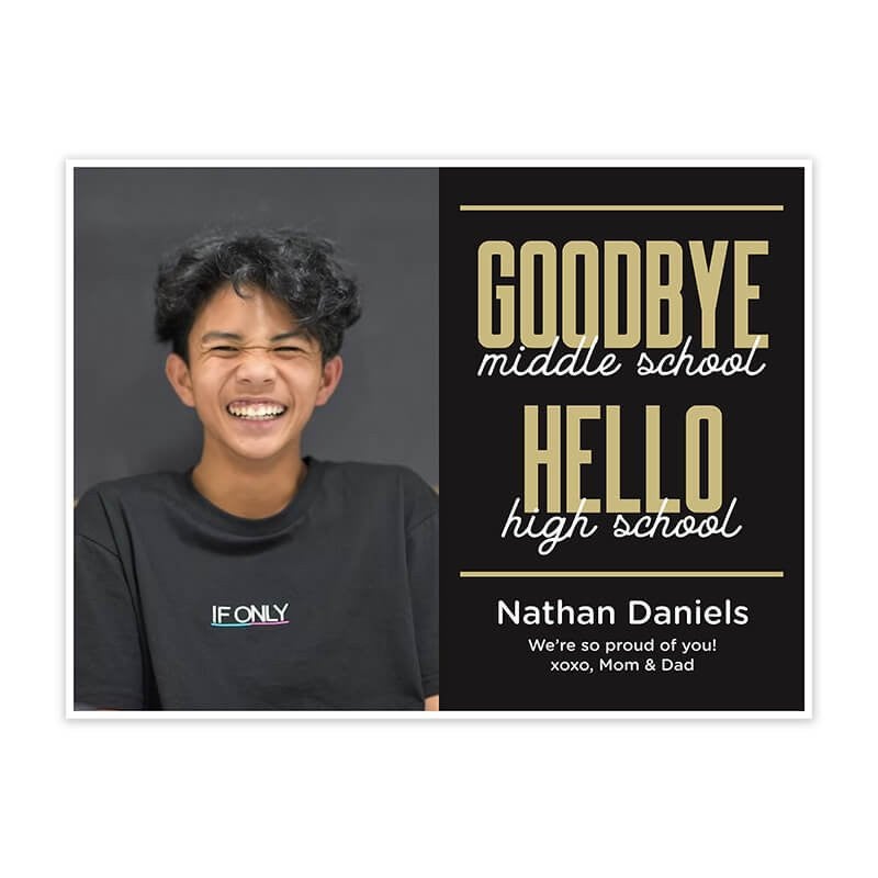Goodbye Middle School Hello High School Custom Middle School Graduate ...