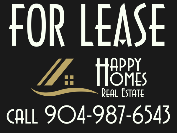 Custom For Lease Sign with Company Logo - CustomSigns.com
