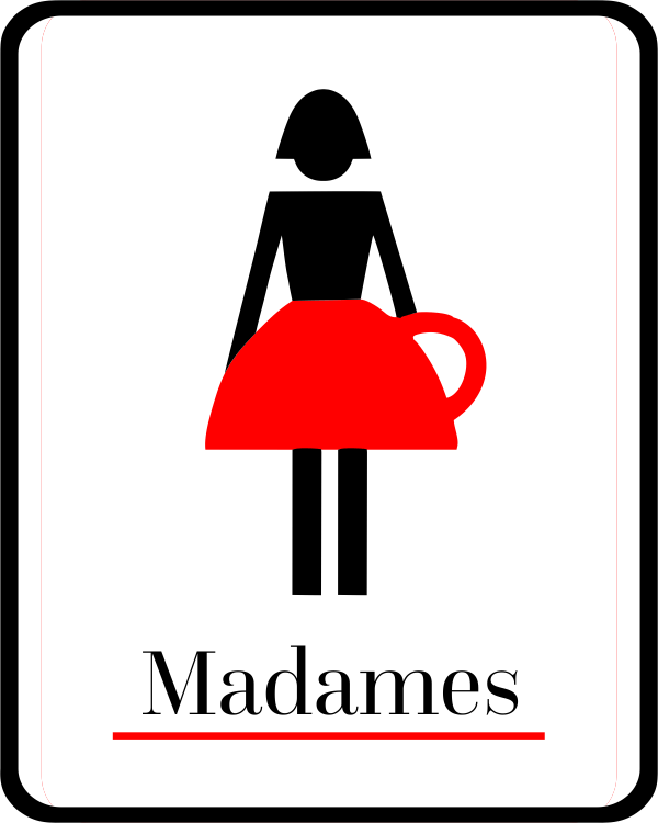 Custom Full Color Ladies' Bathroom Unique Coffee Mug Sign - Custom Signs