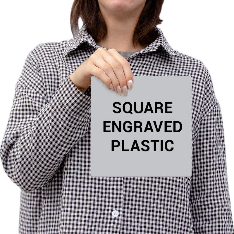 Square Engraved Plastic Signs - Customsigns.com
