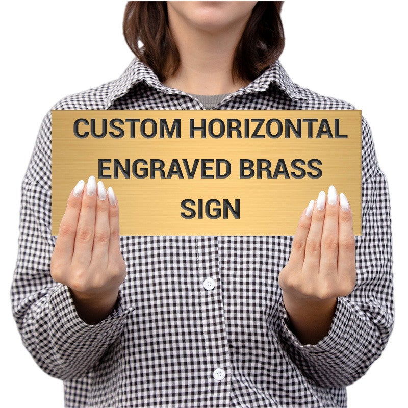 Horizontal Engraved Heavy Brass Signs | Customsigns.com