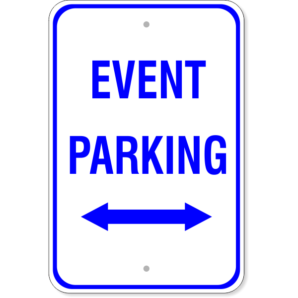 Customized Event Parking Double Arrow Sign - Custom Signs