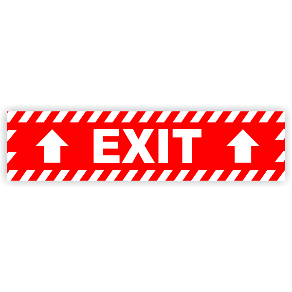 Exit Vinyl Decal w Up Arrows - Custom Signs
