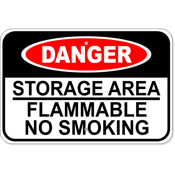 Flammable Storage Aluminum Sign | 12" x 18" - Customsigns.com