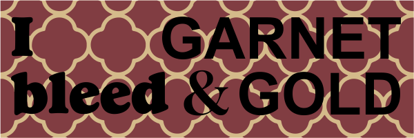 Garnet & Gold Bumper Sticker - Custom Signs