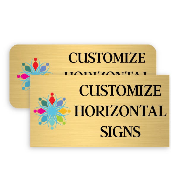 Horizontal Full Color Brass Signs | Customsigns.com