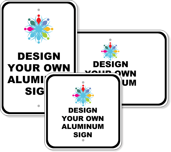 Custom Text Headline Tall Aluminum Sign | 18" x 12" - Custom Signs