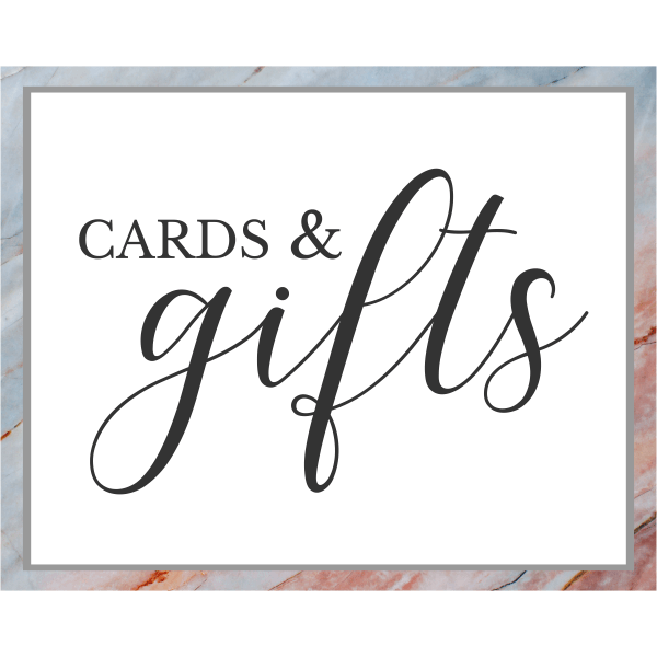 Marble Sunrise Gift Table Sign | Customsigns.com